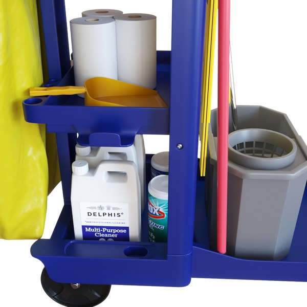 Janitorial cart cleaning 3D model - TurboSquid 1422380