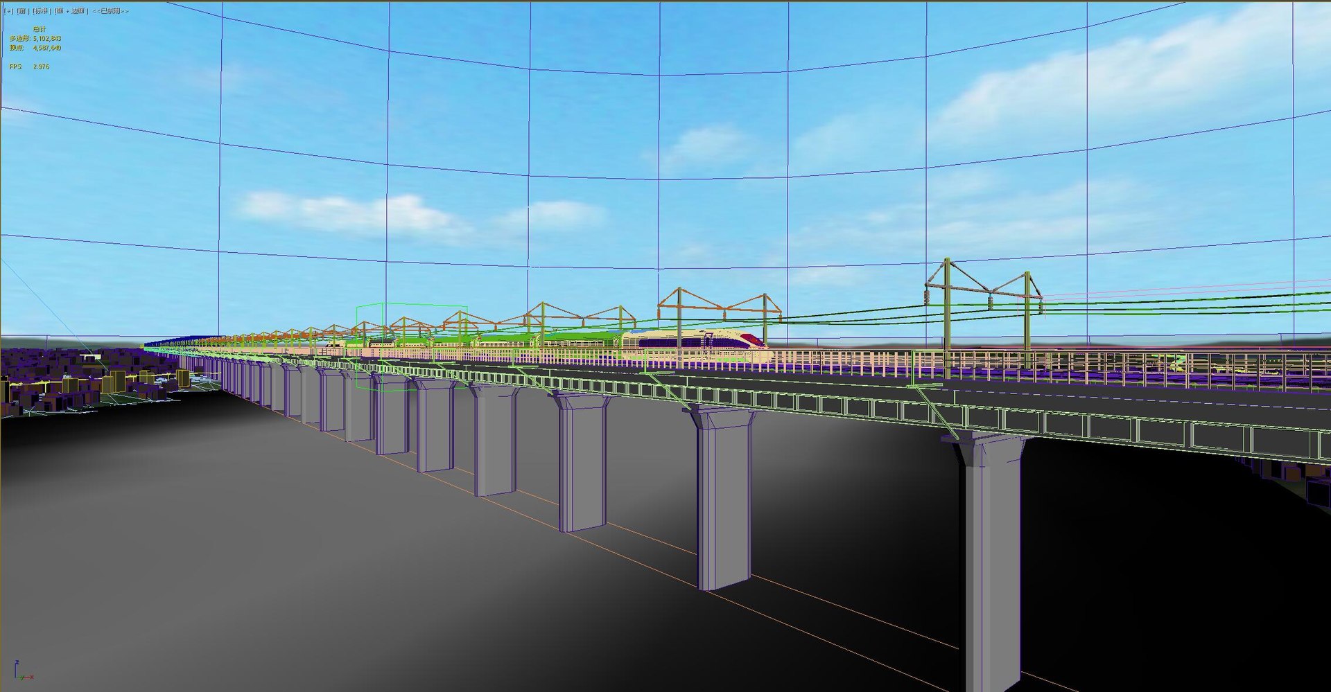 High Speed Rail Bridge Section 3D - TurboSquid 2058499