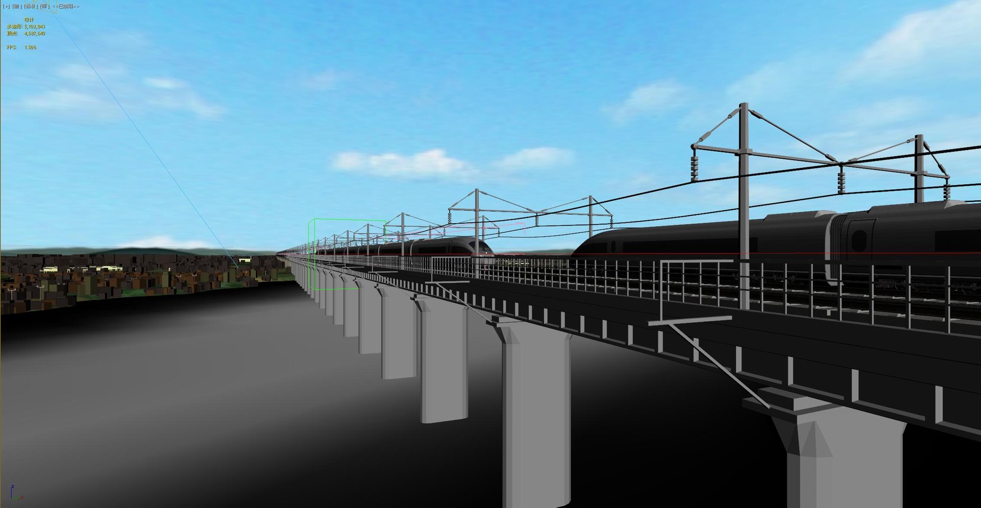 High Speed Rail Bridge Section 3D - TurboSquid 2058499