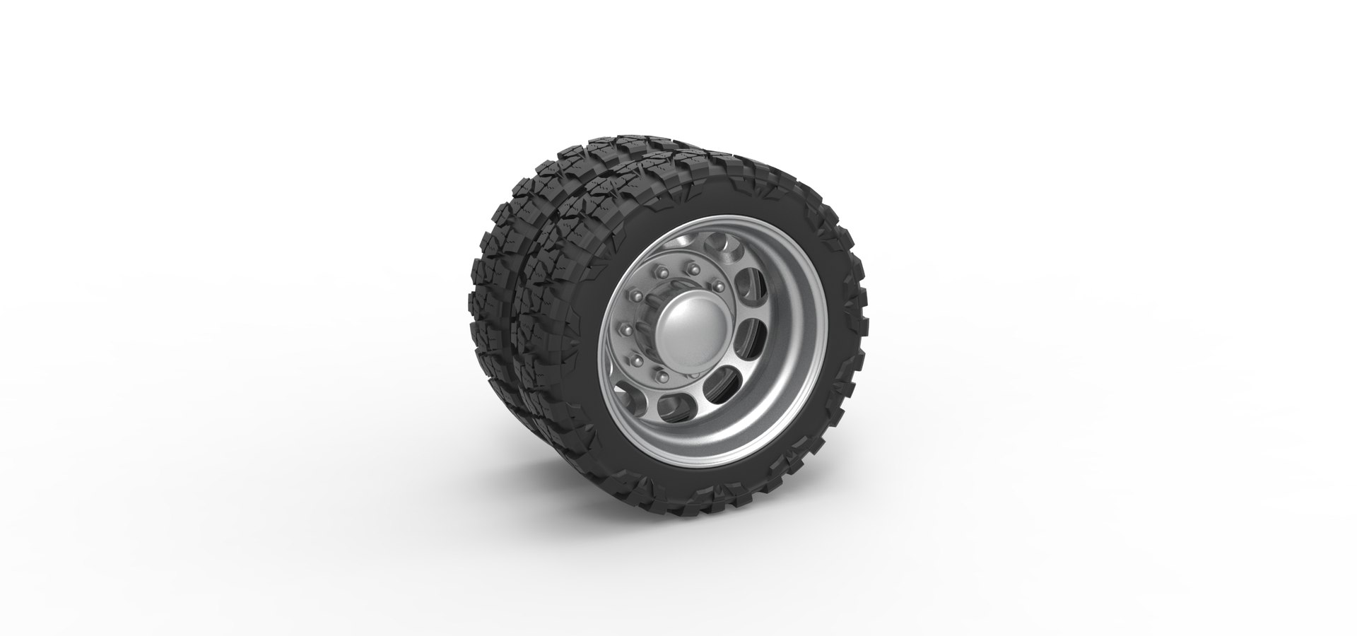 Diecast Rear semi wheel for pickup Version 4 Scale 1 to 25 3D model ...