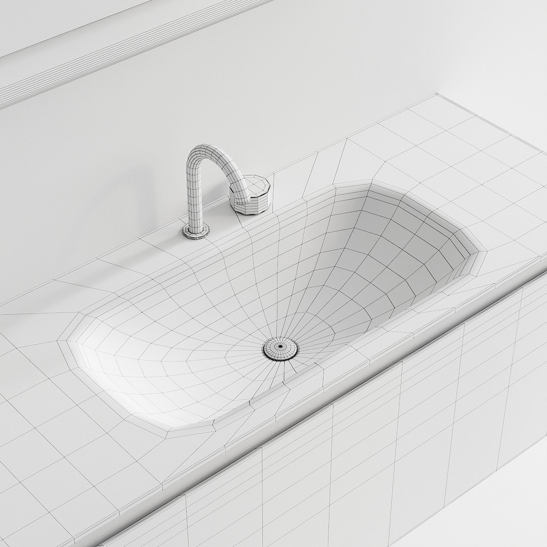 3D Model Vanity Edge Unit Mirror - TurboSquid 1678121