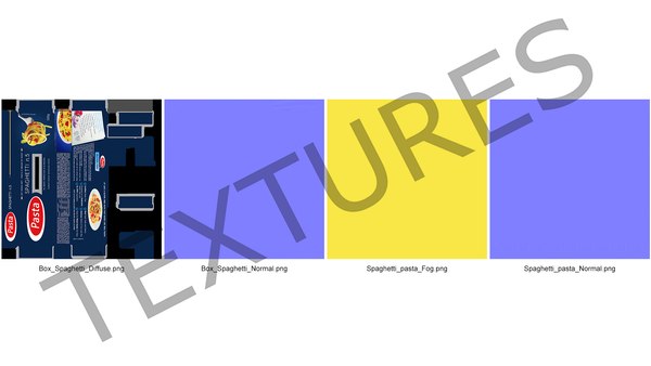 3D spaghetti pasta box - TurboSquid 1524569