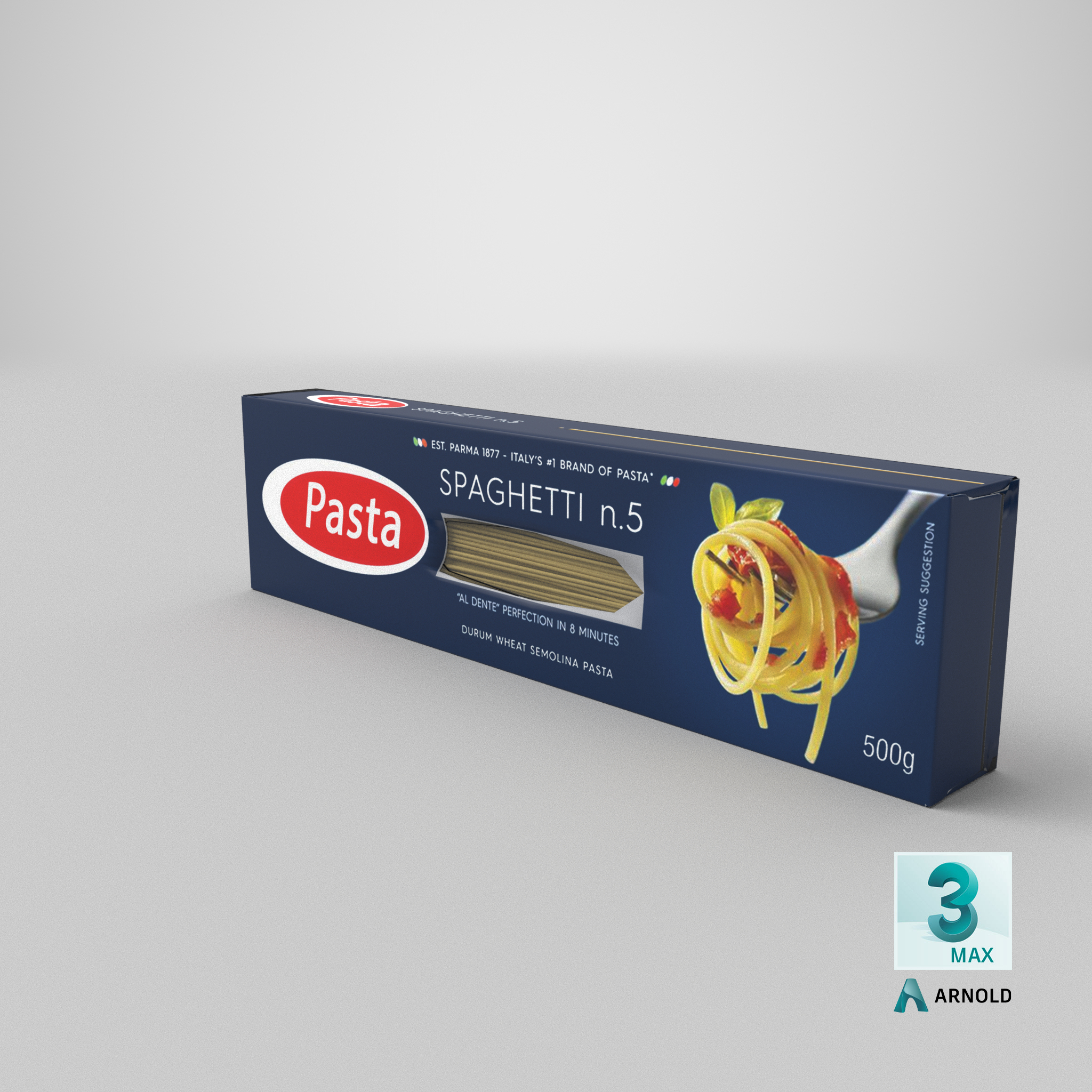 3D spaghetti pasta box - TurboSquid 1524569