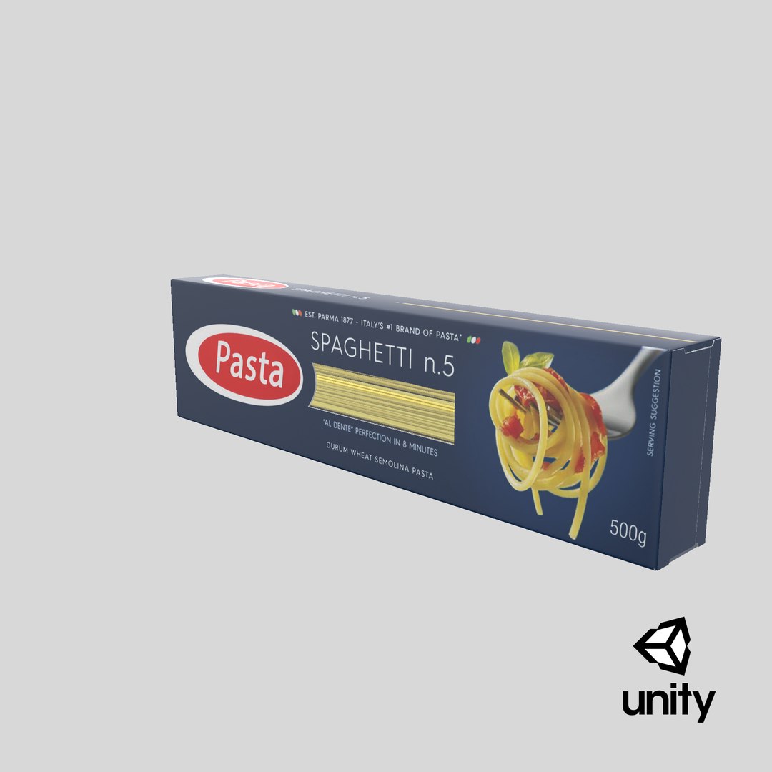 3D spaghetti pasta box - TurboSquid 1524569