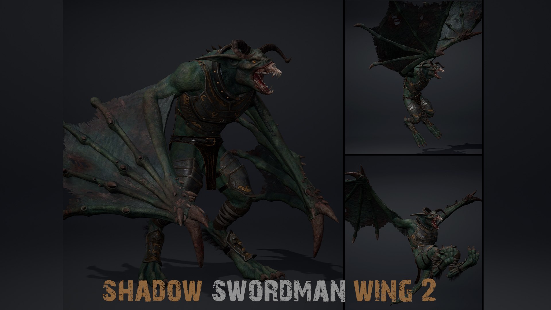 3D Shadow Swordman Wing2 Model - TurboSquid 2320604