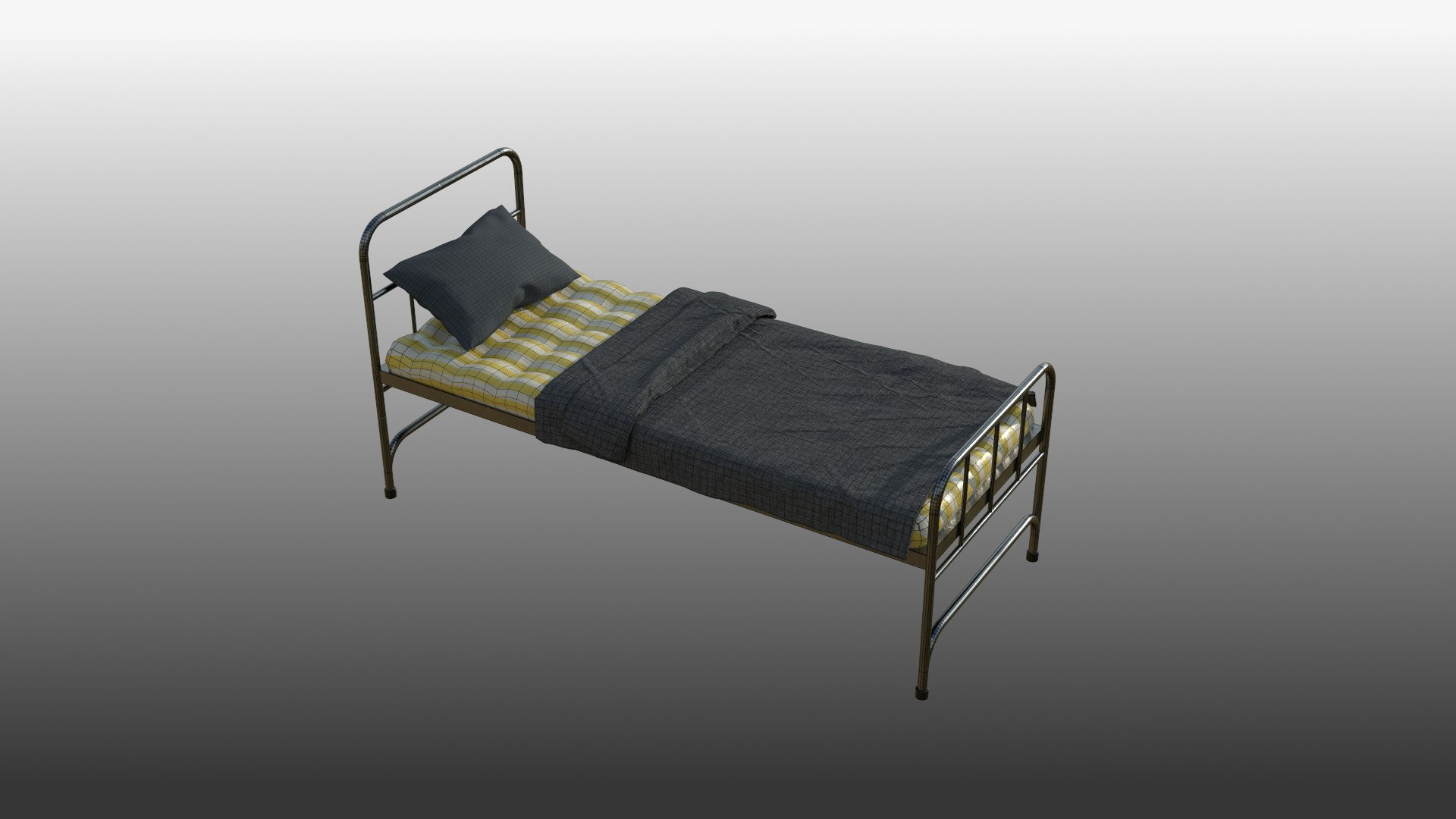 Single bed 3D model - TurboSquid 1505529