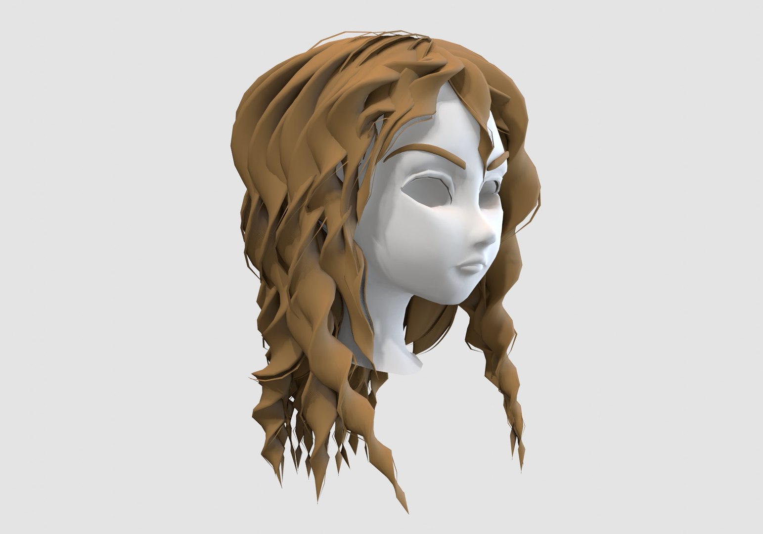 3D Curly Female Hairstyle Model - TurboSquid 1917578