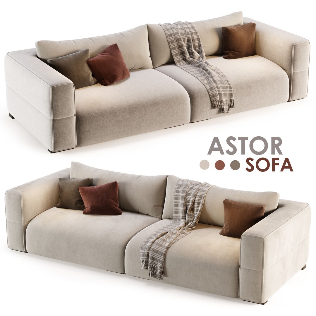 3D ASTOR SOFA By NOHO HOME Model - TurboSquid 2106757