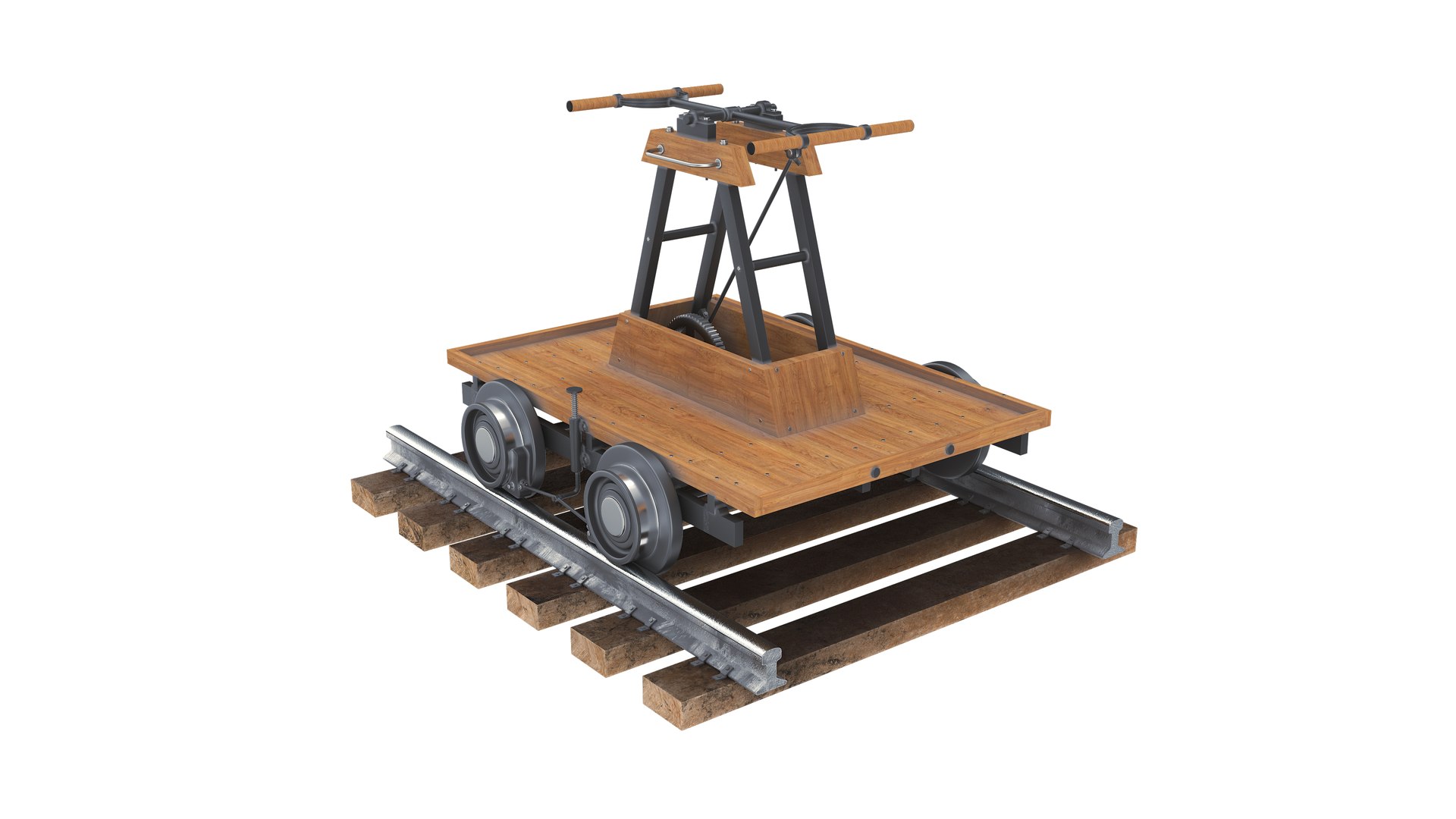 Rail Handcar 3D Model - TurboSquid 2245270