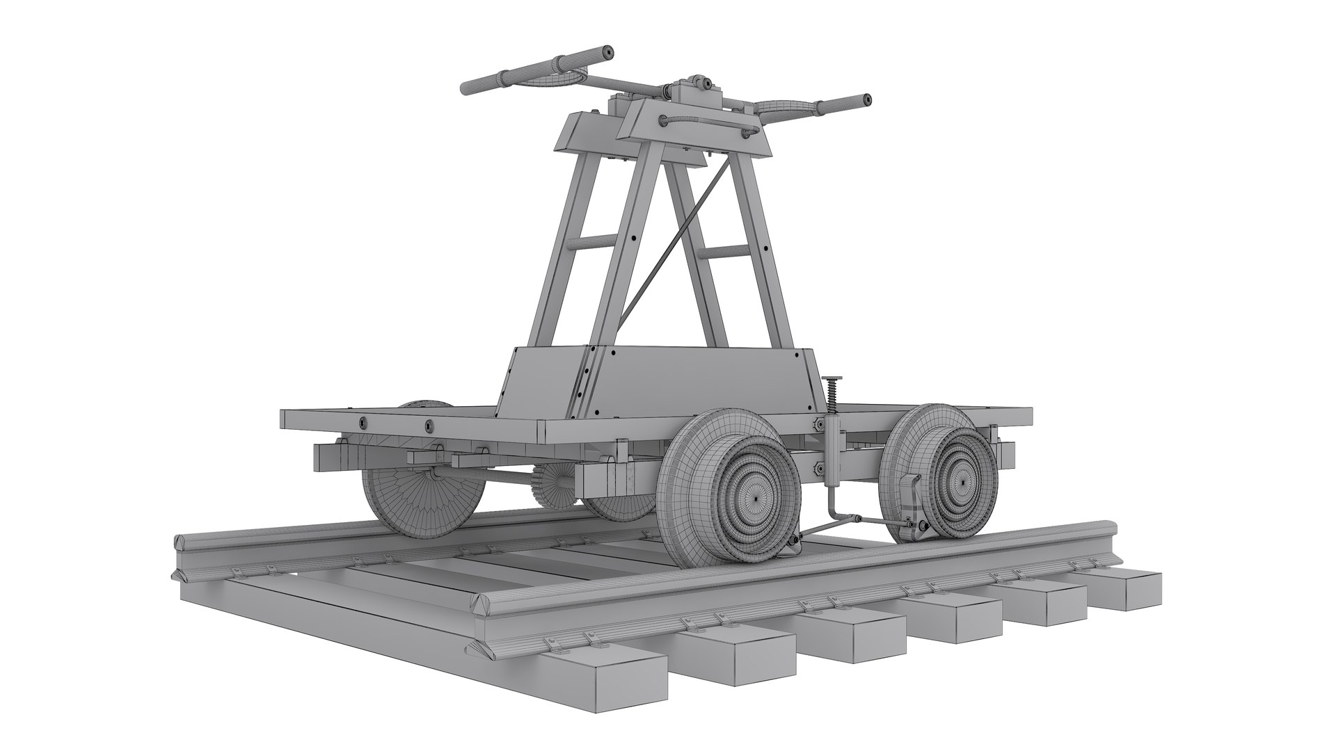 Rail Handcar 3D Model - TurboSquid 2245270