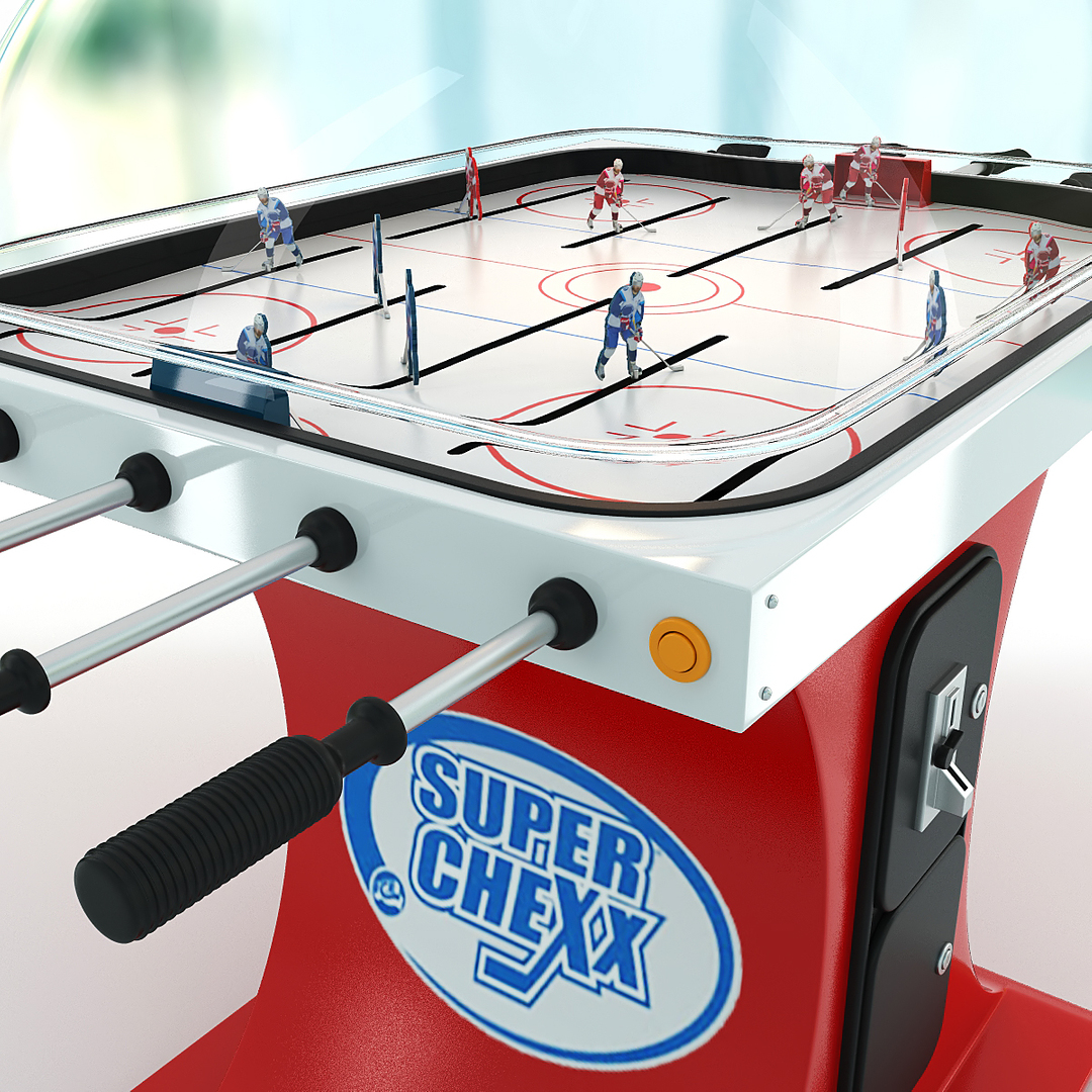 table hockey super chexx 3d model