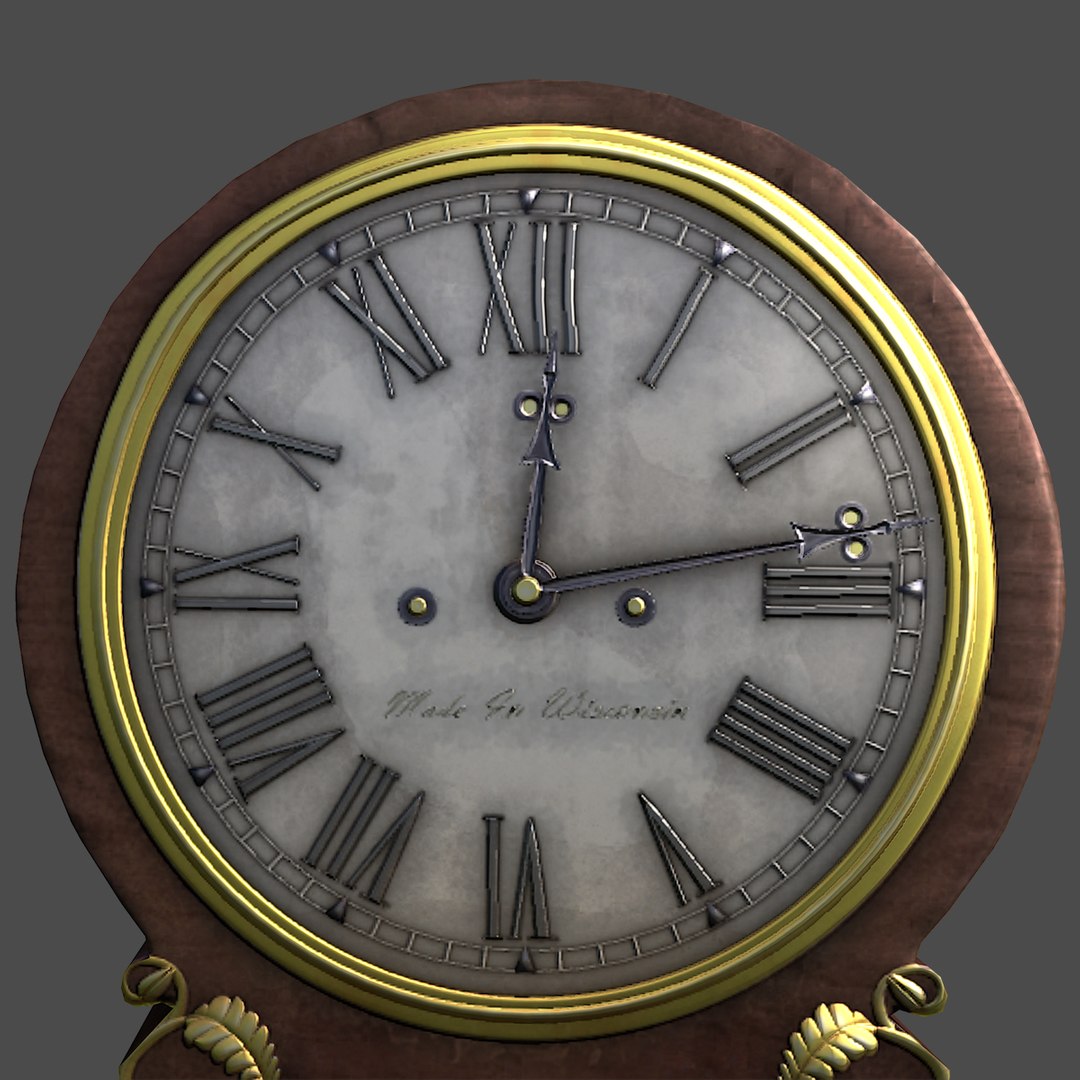 3d clock scene