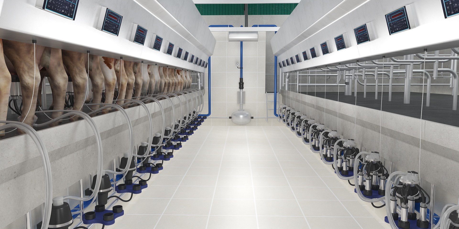 3D Milking Parlor Parallel Collection model - TurboSquid 2111253