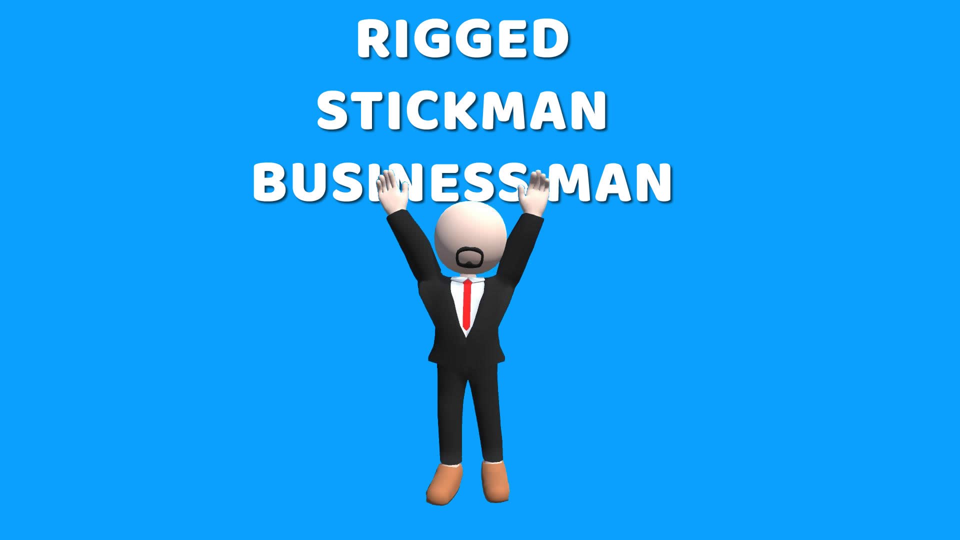 Simple Low Poly Stickman Character - Business Man - 3D Model 3D Model ...