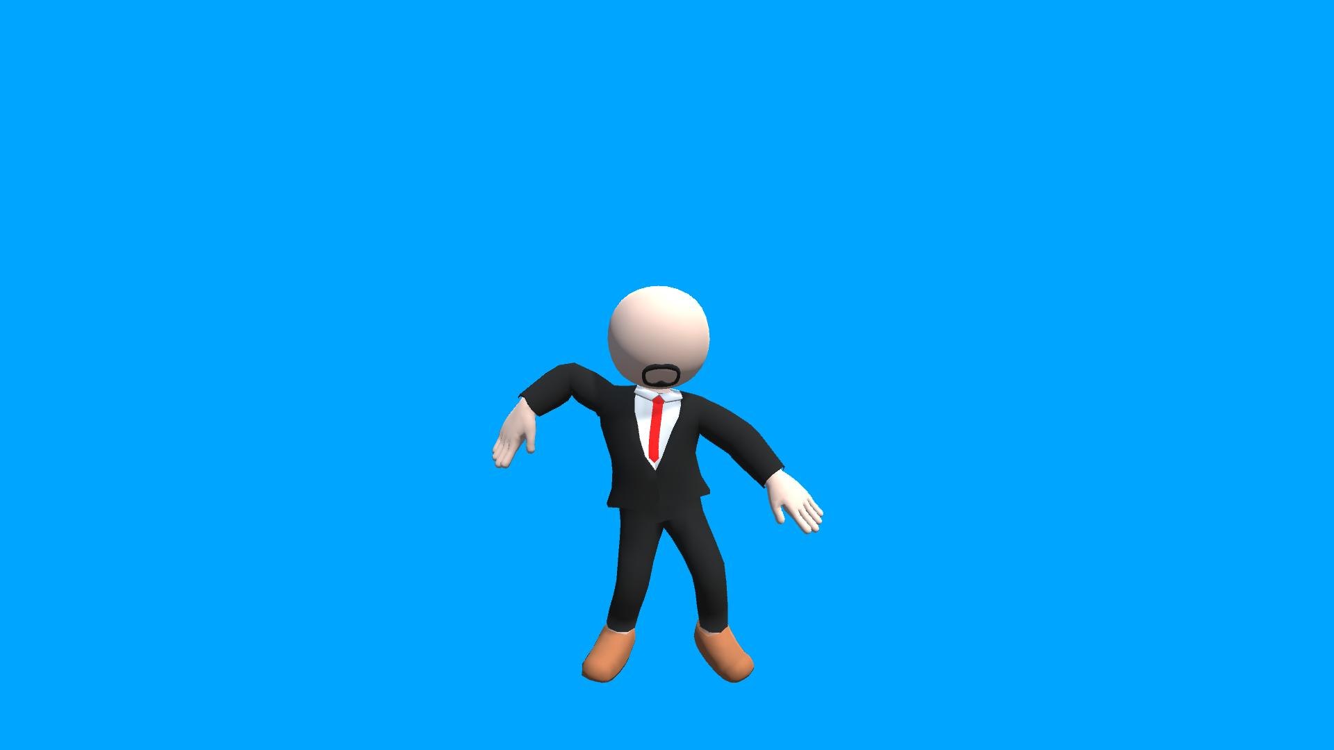 Simple Low Poly Stickman Character - Business Man - 3D Model 3D Model ...