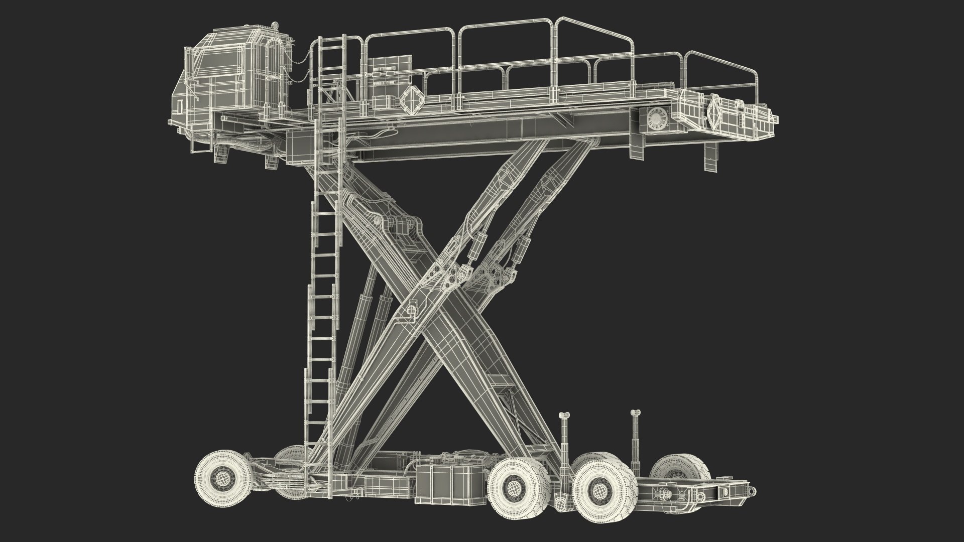 3D model Halvorsen Aircraft Loader Old Rigged - TurboSquid 2026377