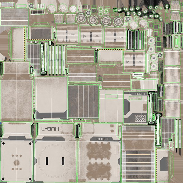 modelo 3d Entrada del constructor de la base de colonización espacial ...