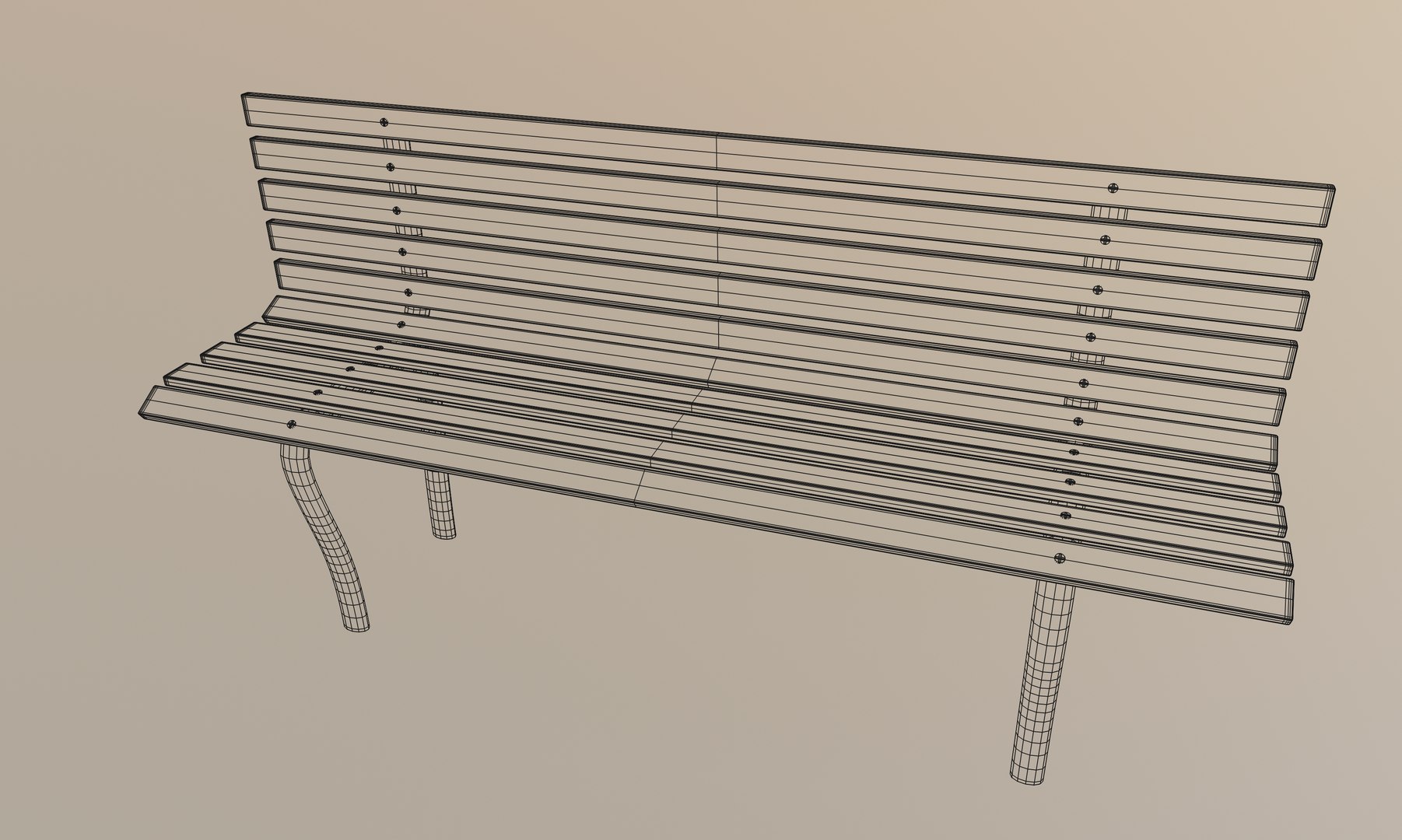 Bench Metal 3D Model - TurboSquid 1483017