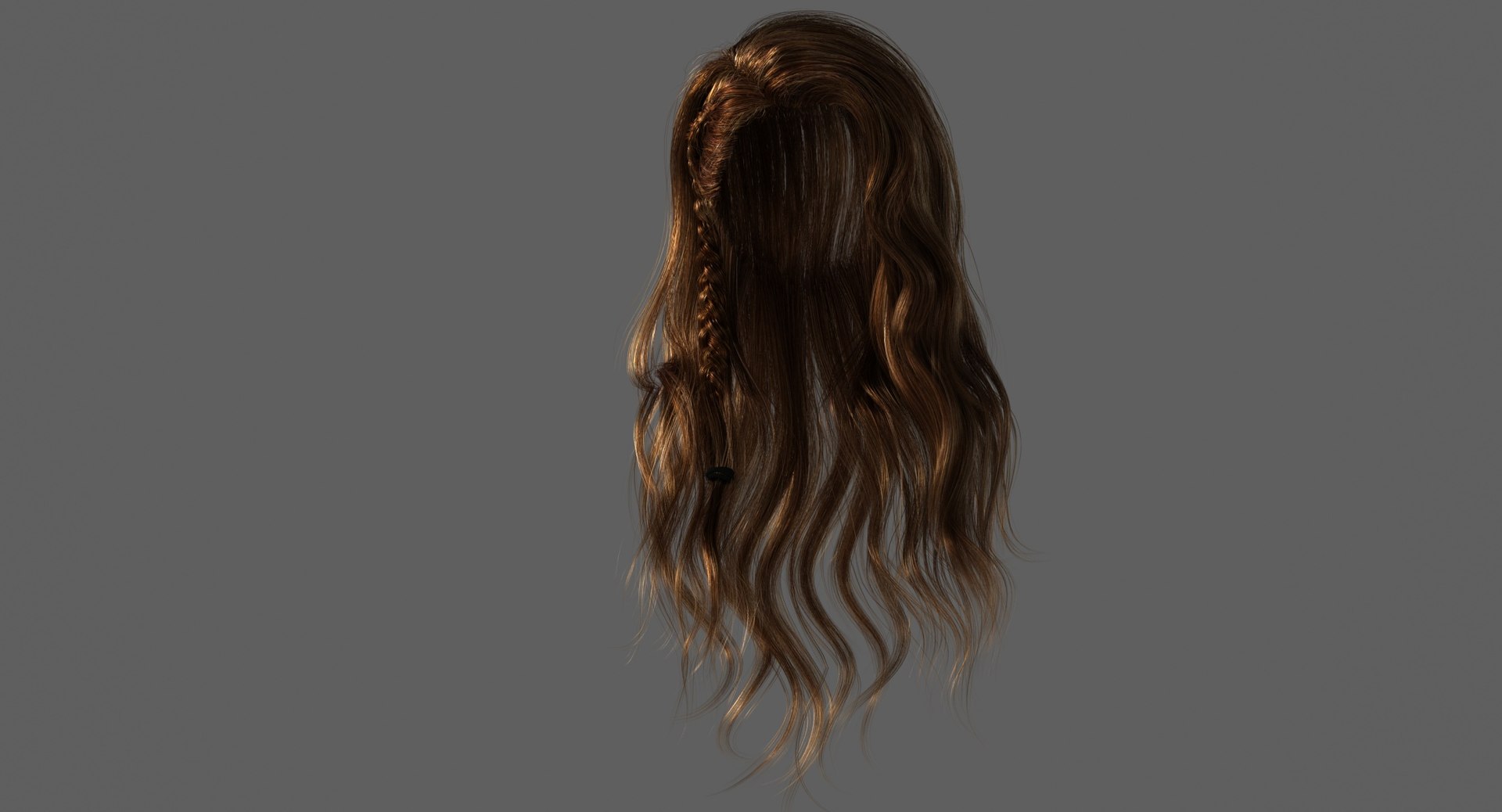 Realistic Long Brown Hairstyle Braid Ornatrix 3D model - TurboSquid 2054885