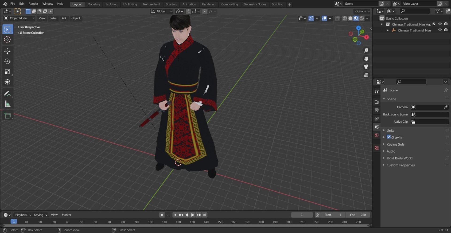 3D Chinese Traditional Man Aggressive Pose Model - TurboSquid 2027894