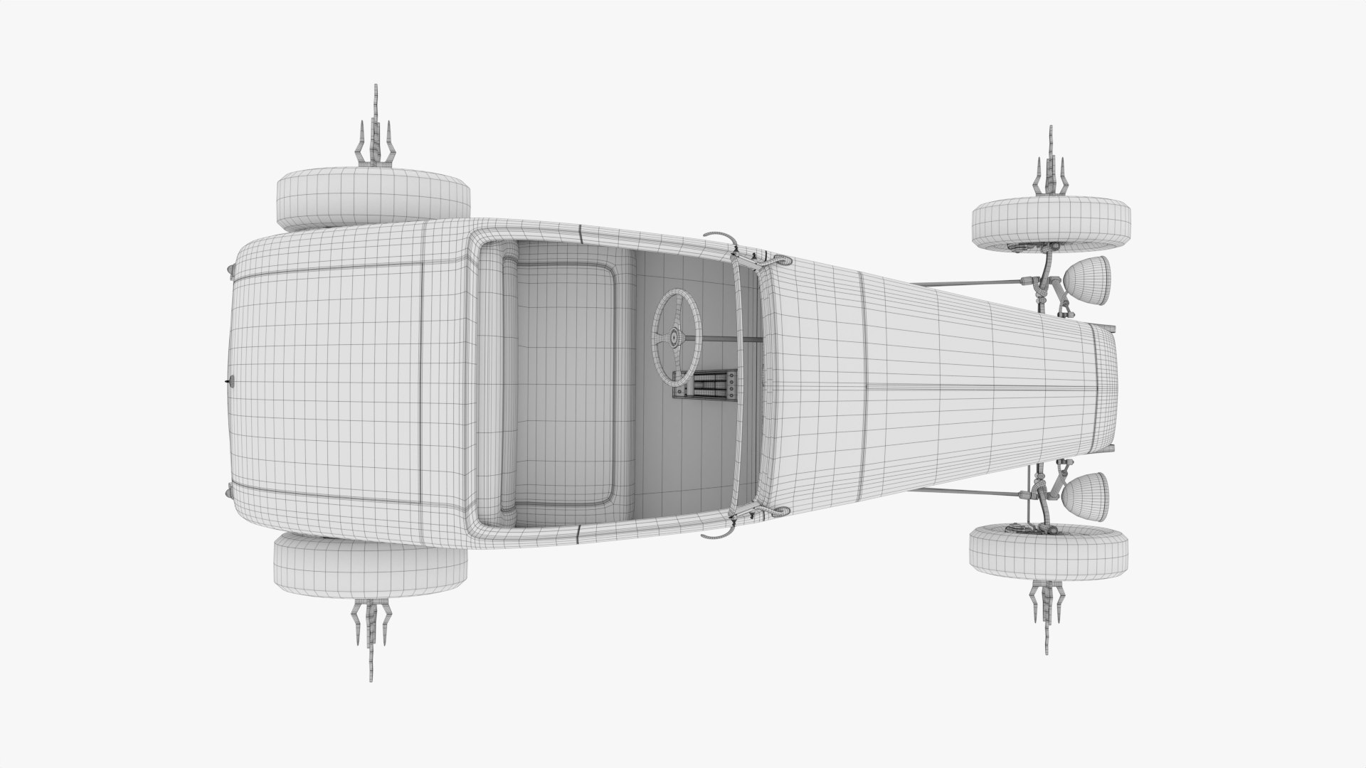 T Bucket White Blue 3D Model - TurboSquid 2056366