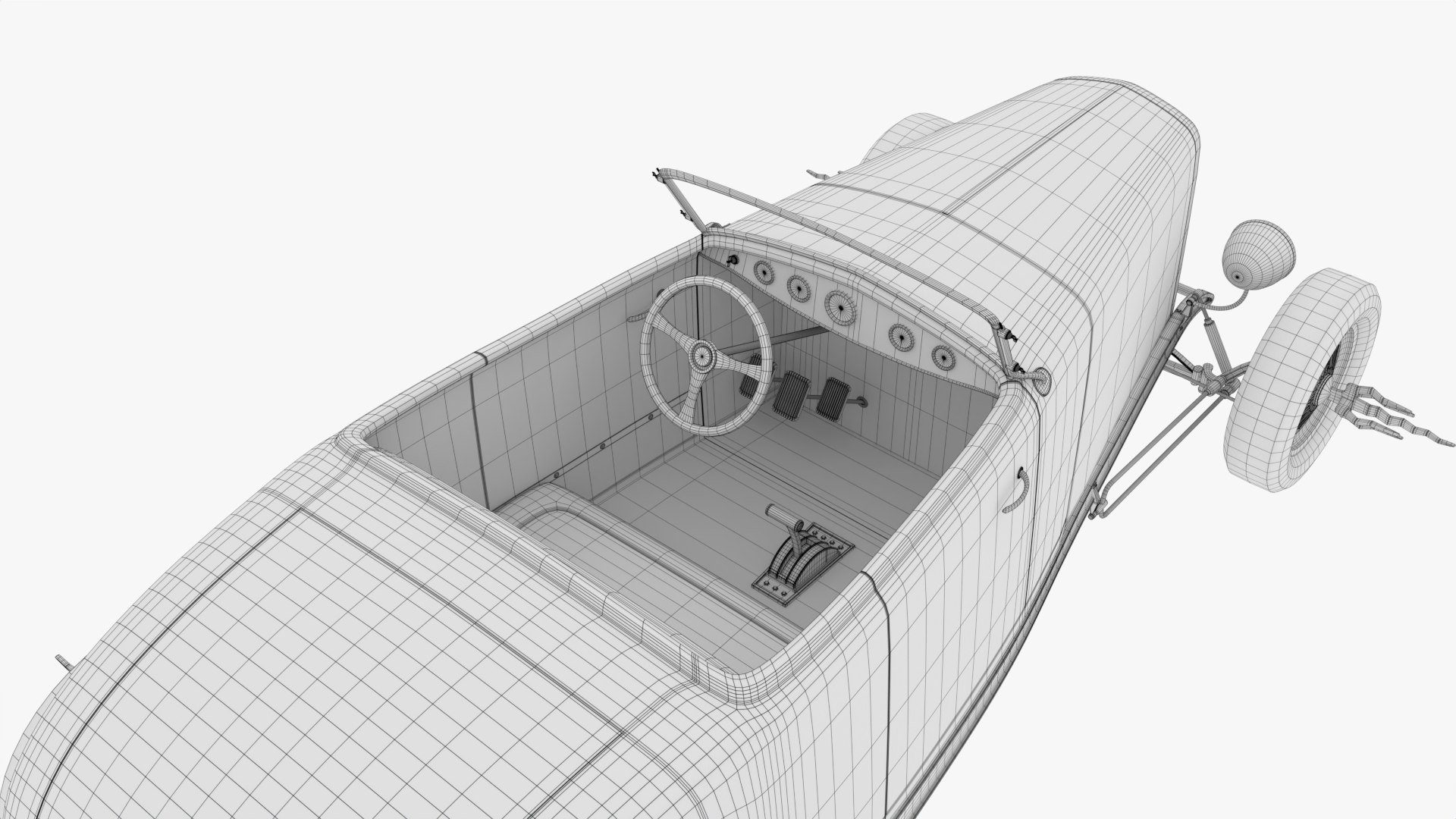 T Bucket White Blue 3D Model - TurboSquid 2056366