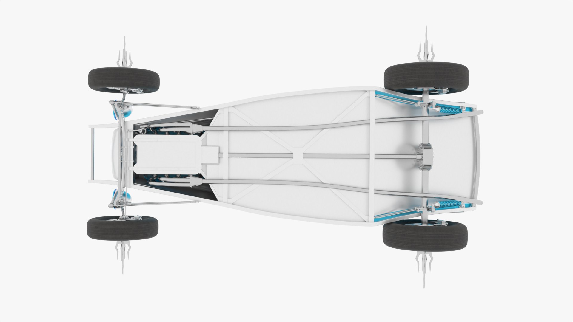 T Bucket White Blue 3D Model - TurboSquid 2056366