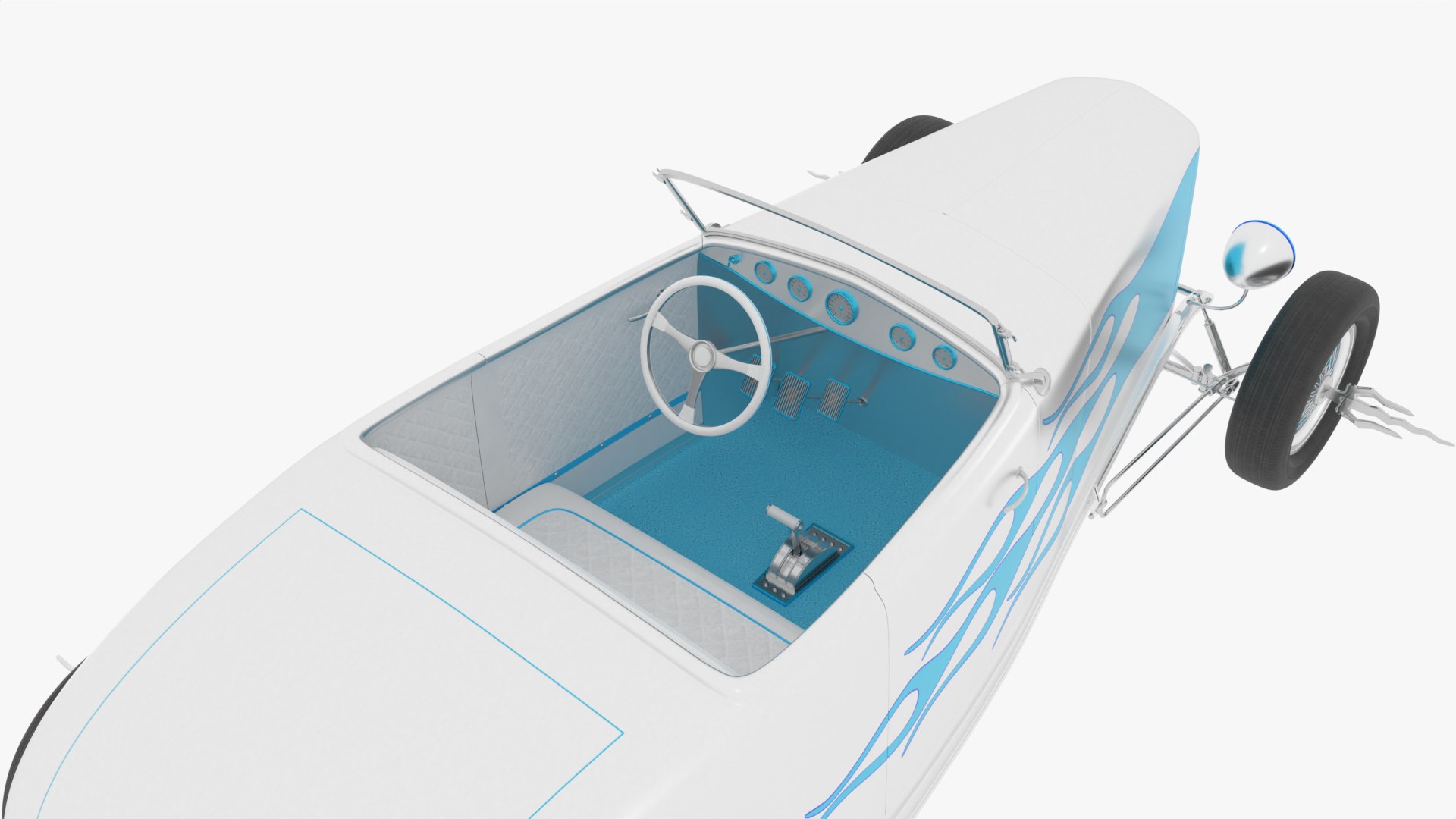 T Bucket White Blue 3D Model - TurboSquid 2056366