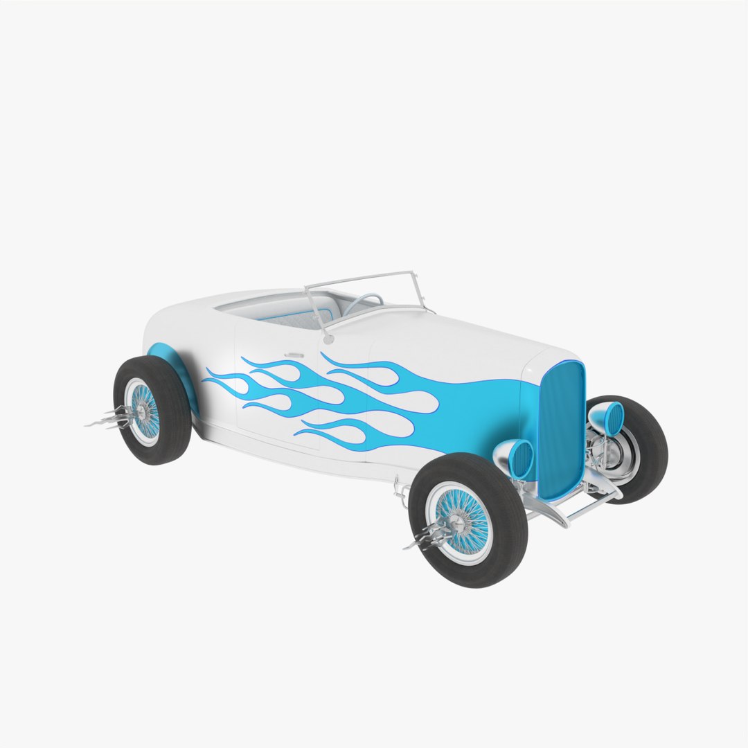 T Bucket White Blue 3D model - TurboSquid 2056366