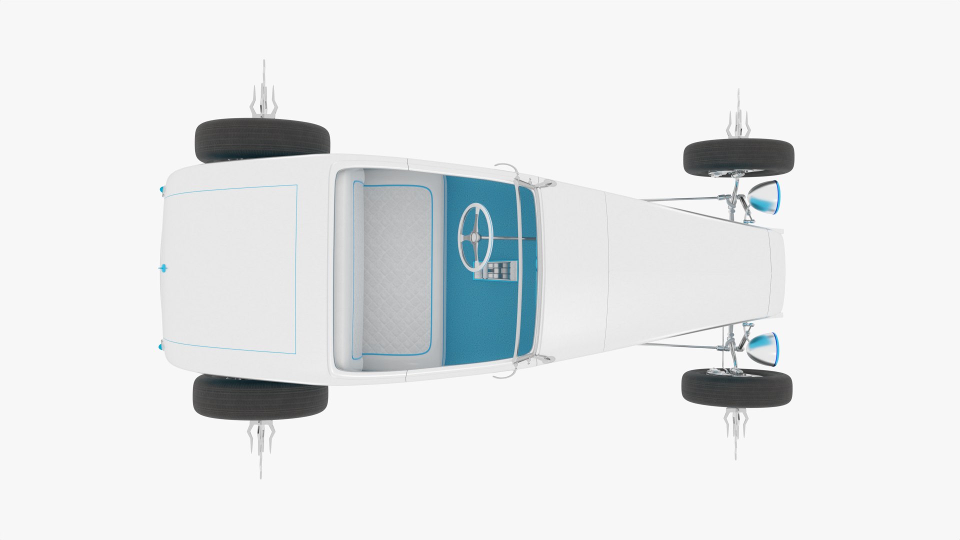 T Bucket White Blue 3D Model - TurboSquid 2056366