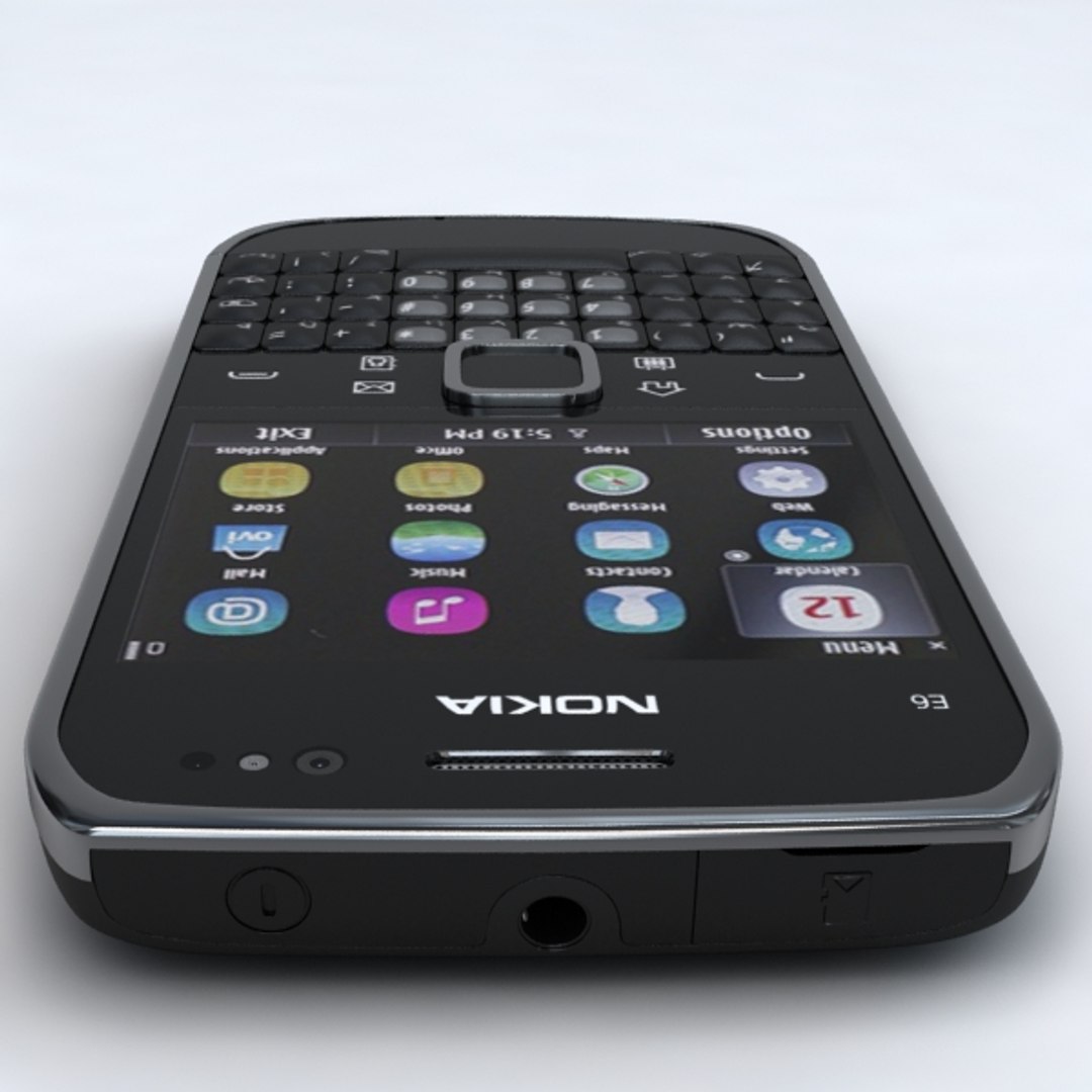 3d model nokia e6-00 black