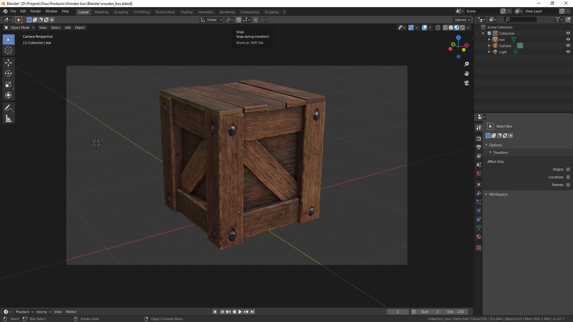 3D wooden box model - TurboSquid 1559155