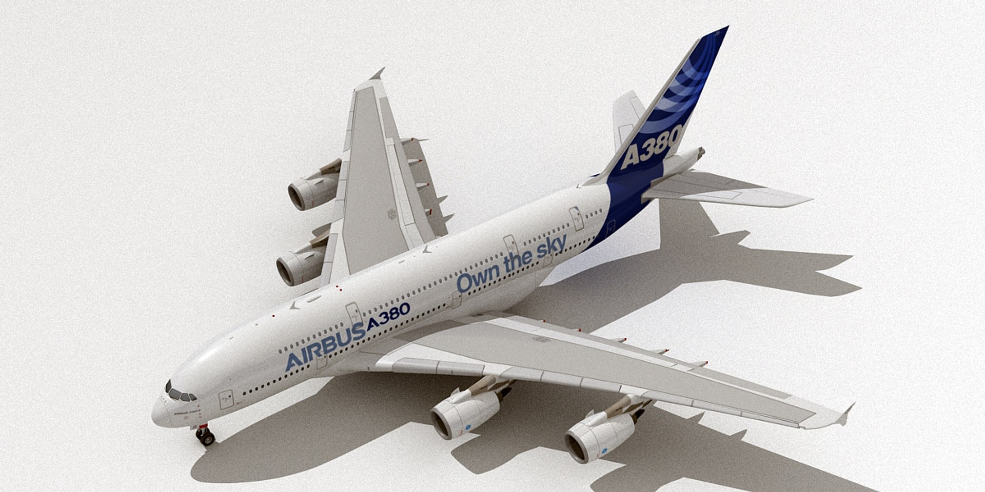 3d model airbus a380 plane
