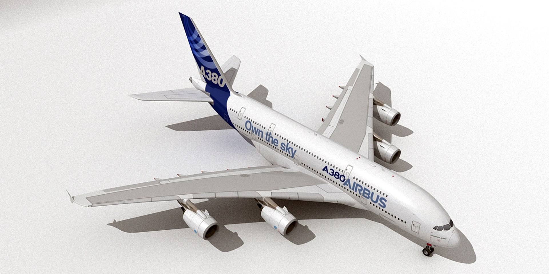 3d model airbus a380 plane