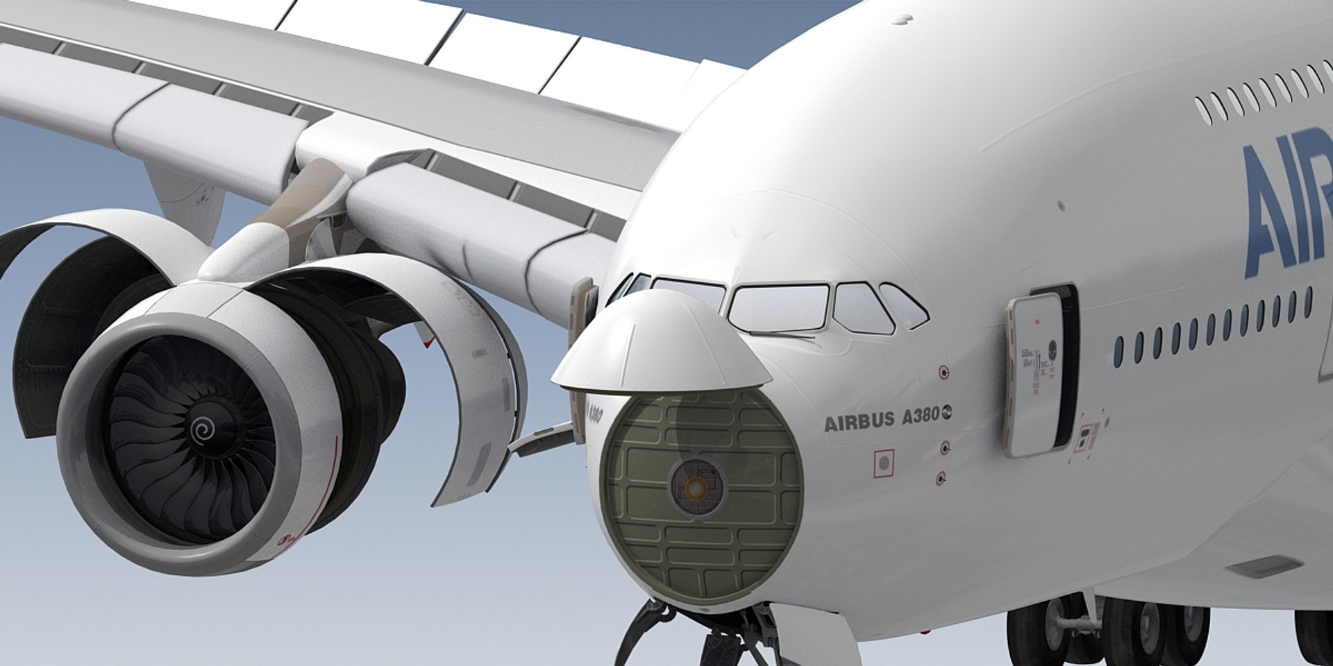 3d model airbus a380 plane