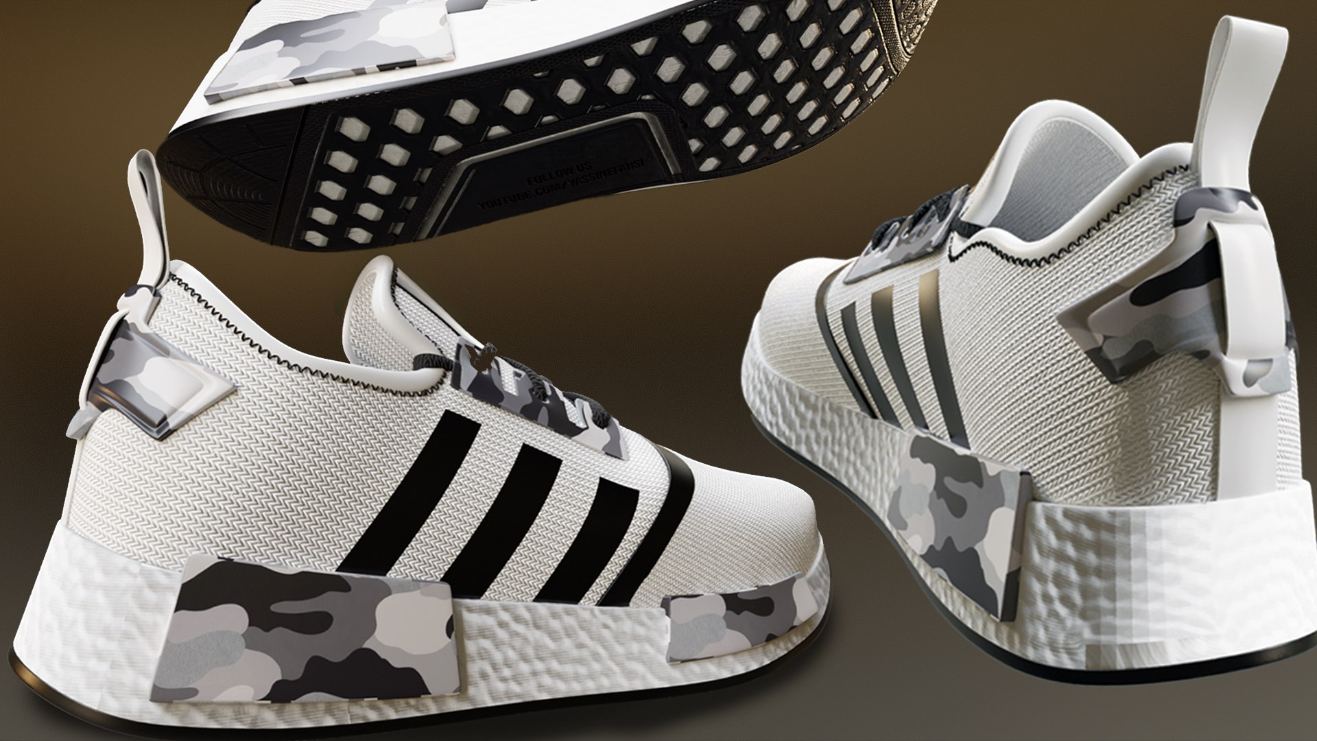 3D Adidas NMD R1 Shoe 3D Model GameReady VR And Rendering Model ...