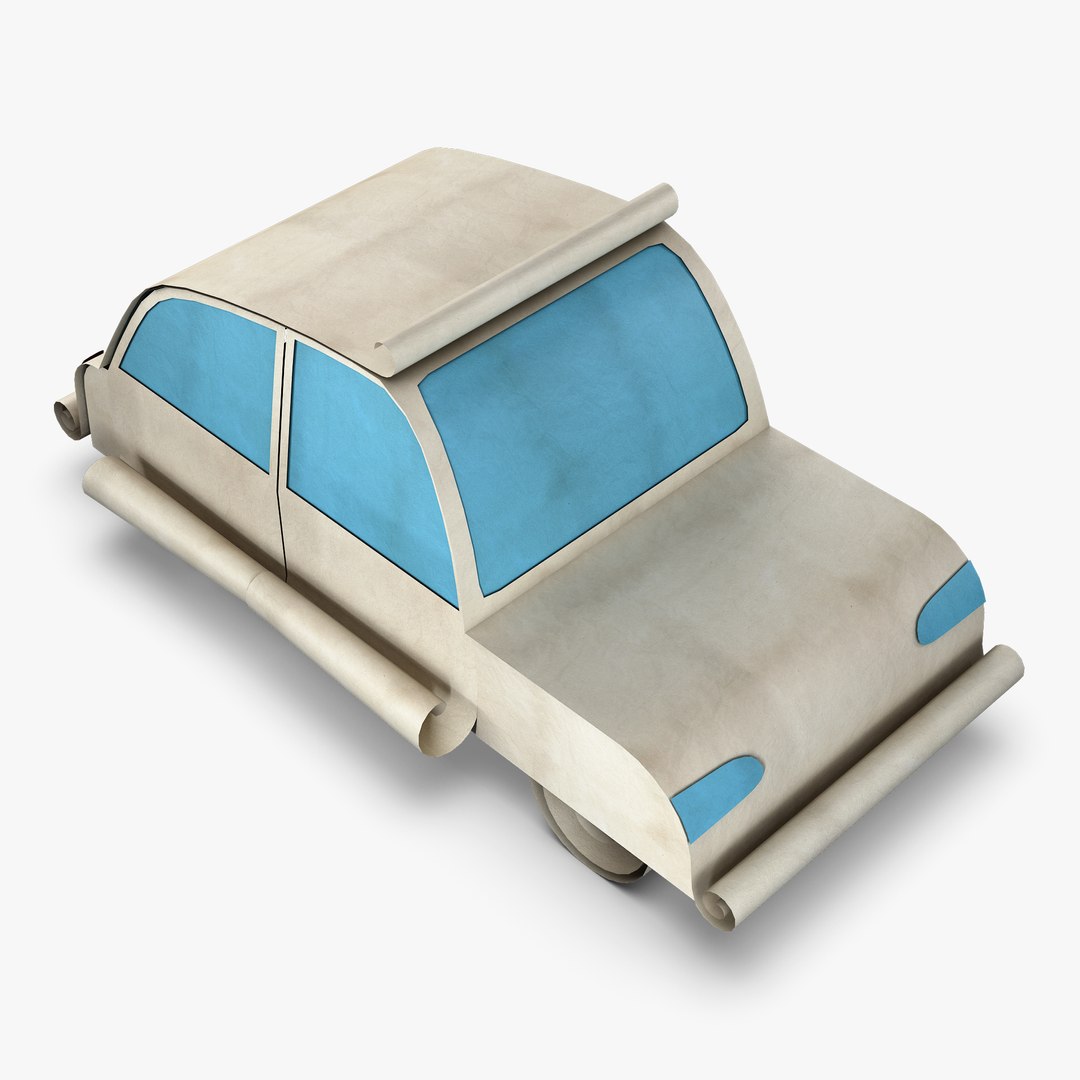 Car hatchback paper v 3D model - TurboSquid 1546302