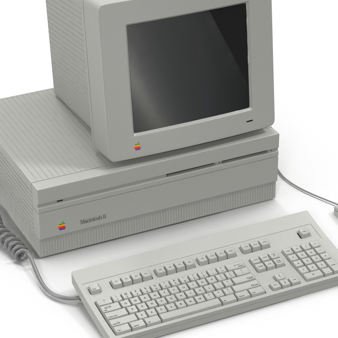 apple macintosh ii 3d model