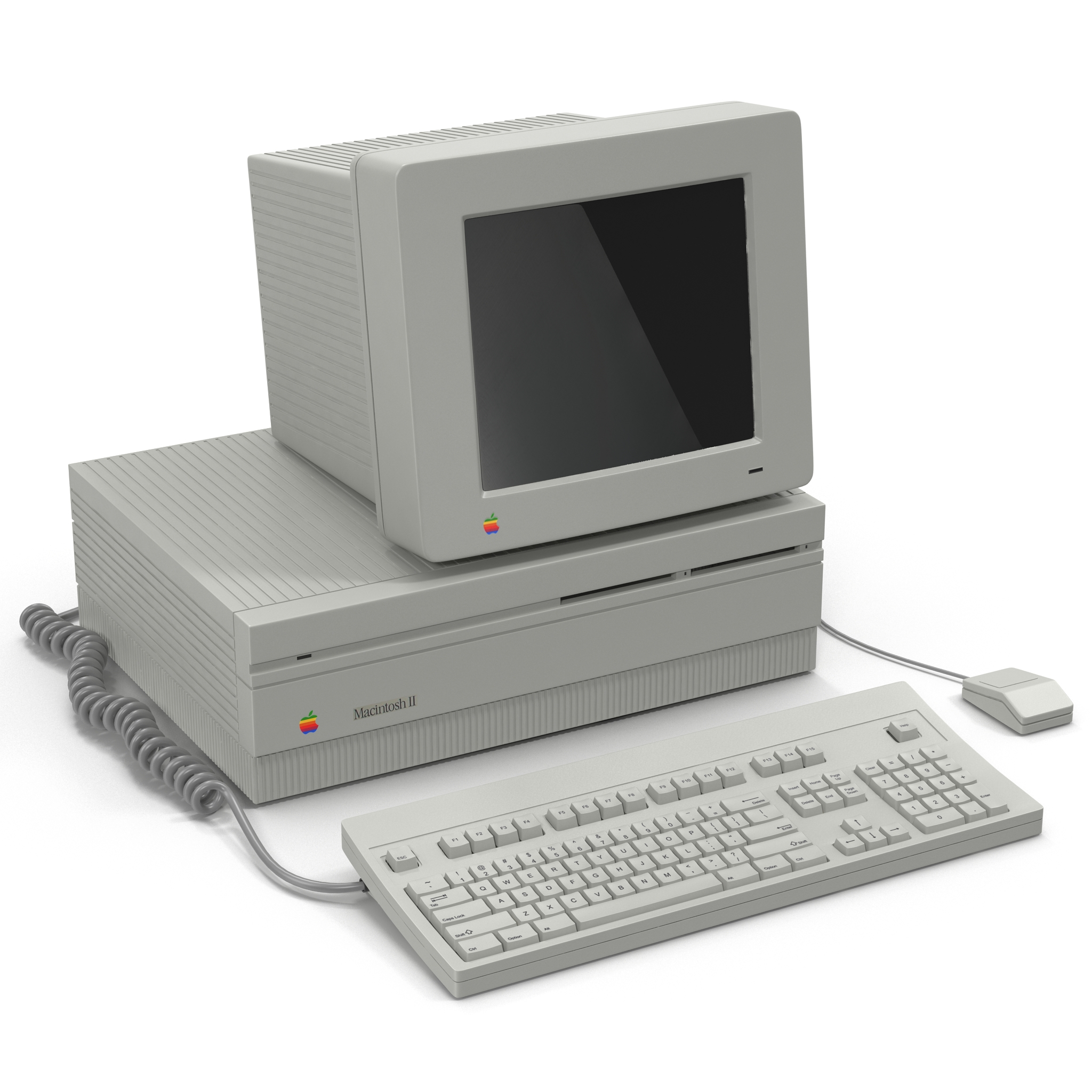 apple macintosh ii 3d model