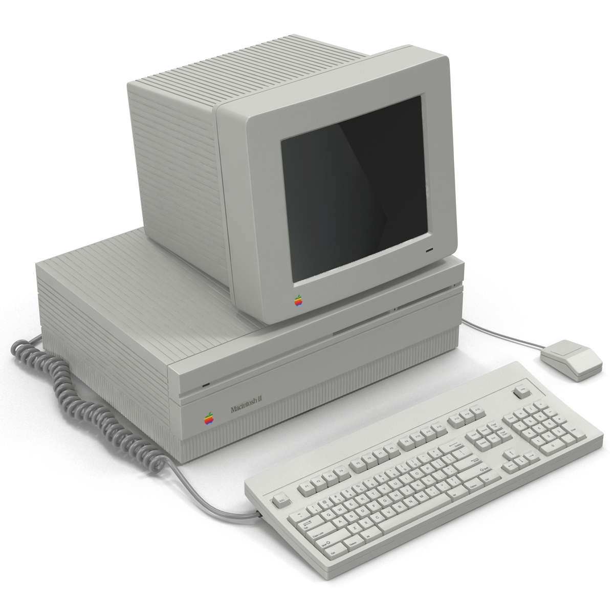 apple macintosh ii 3d model