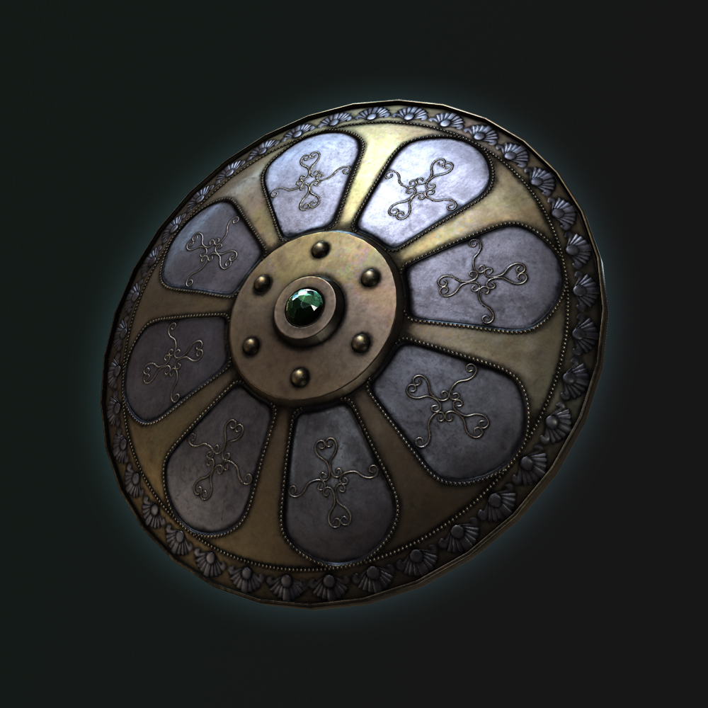 3d model fantasy medieval shield