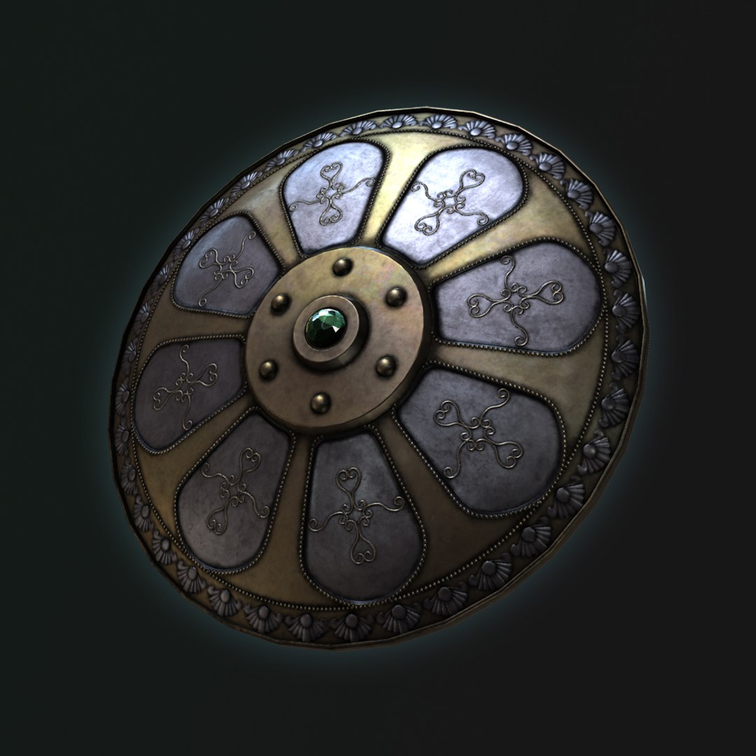 3d model fantasy medieval shield