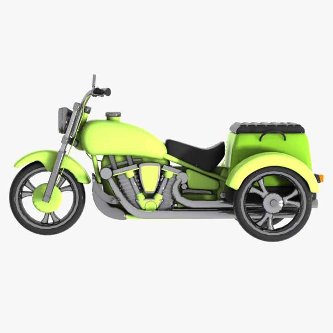 Cartoon Motorized Tricycle 3ds