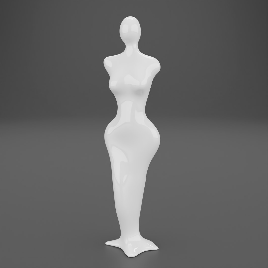3D Ceramic sculpture woman body abstract shape for decoration ...