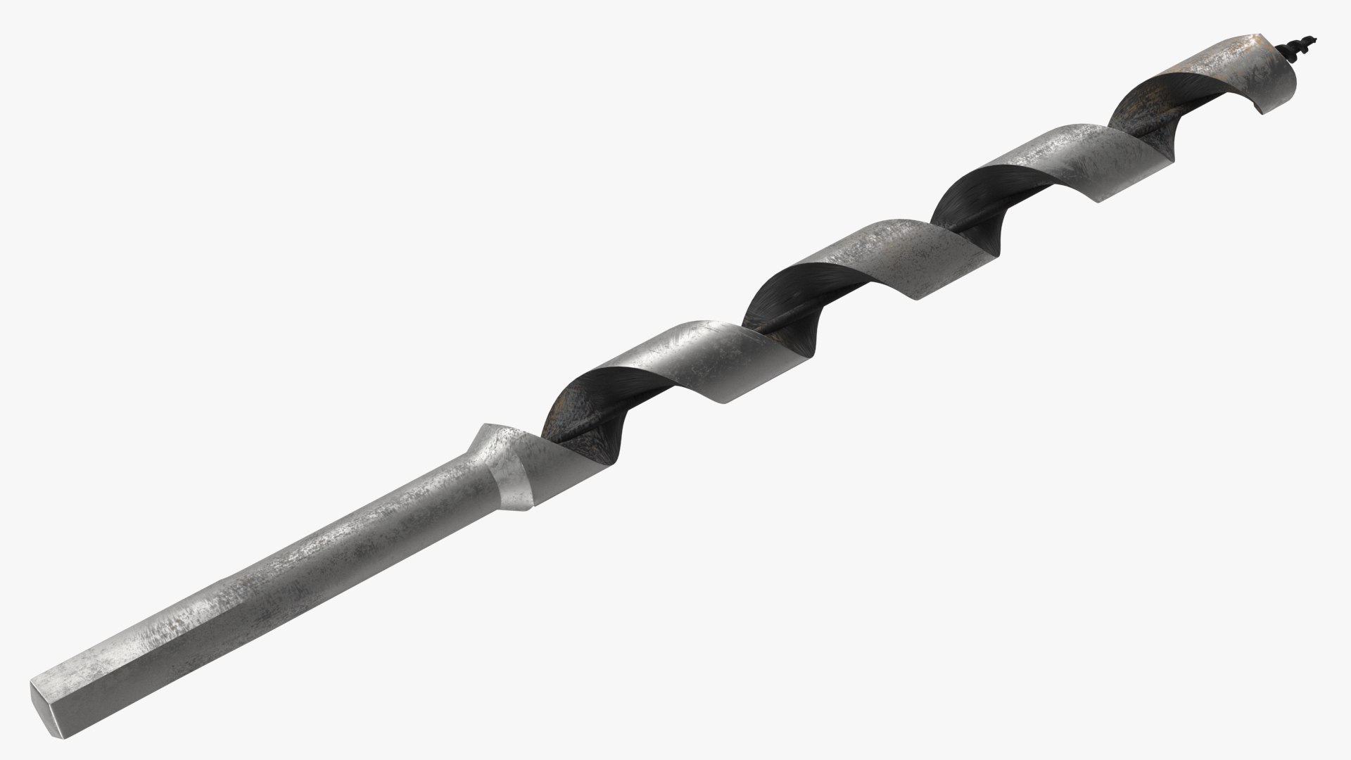 Wood Boring Auger Bit Old 3D - TurboSquid 2110817