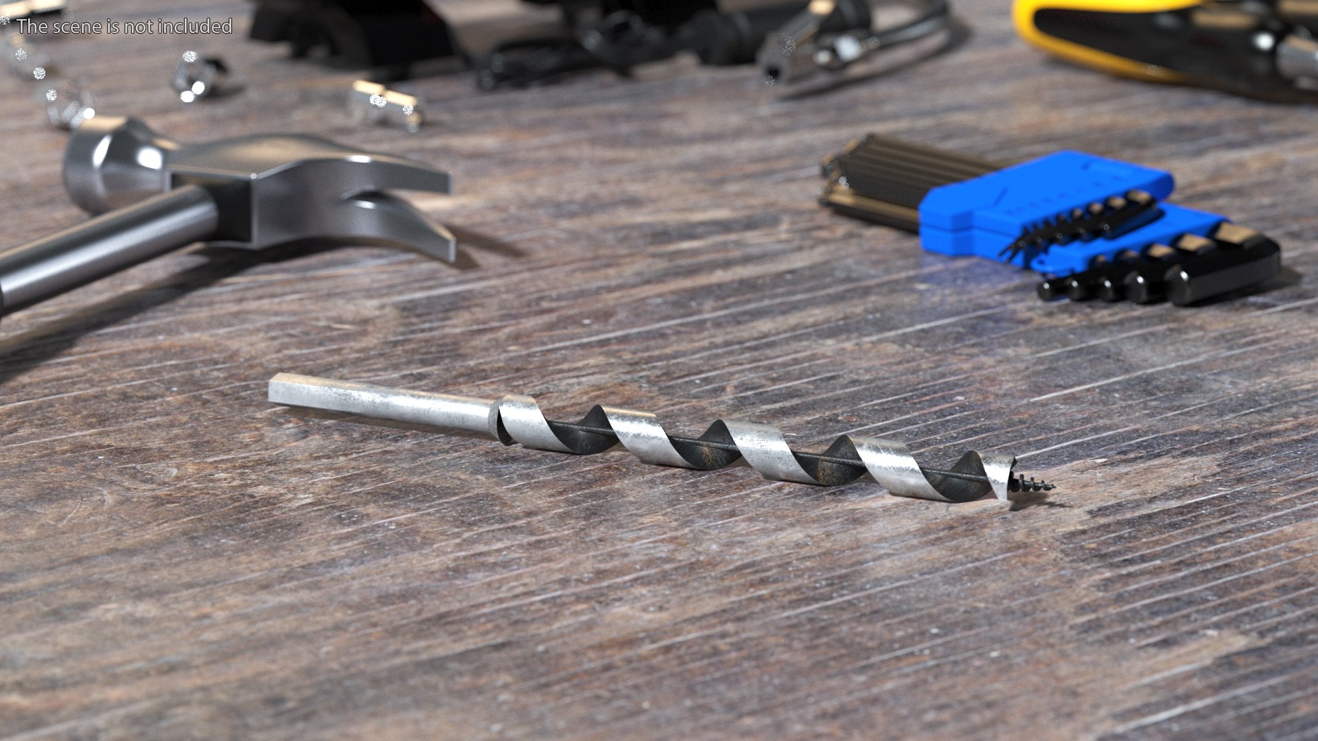 Wood Boring Auger Bit Old 3D - TurboSquid 2110817