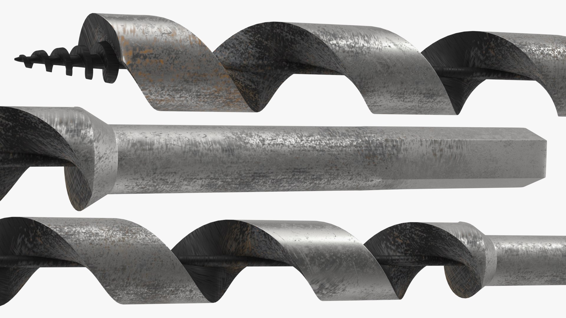 Wood Boring Auger Bit Old 3D - TurboSquid 2110817