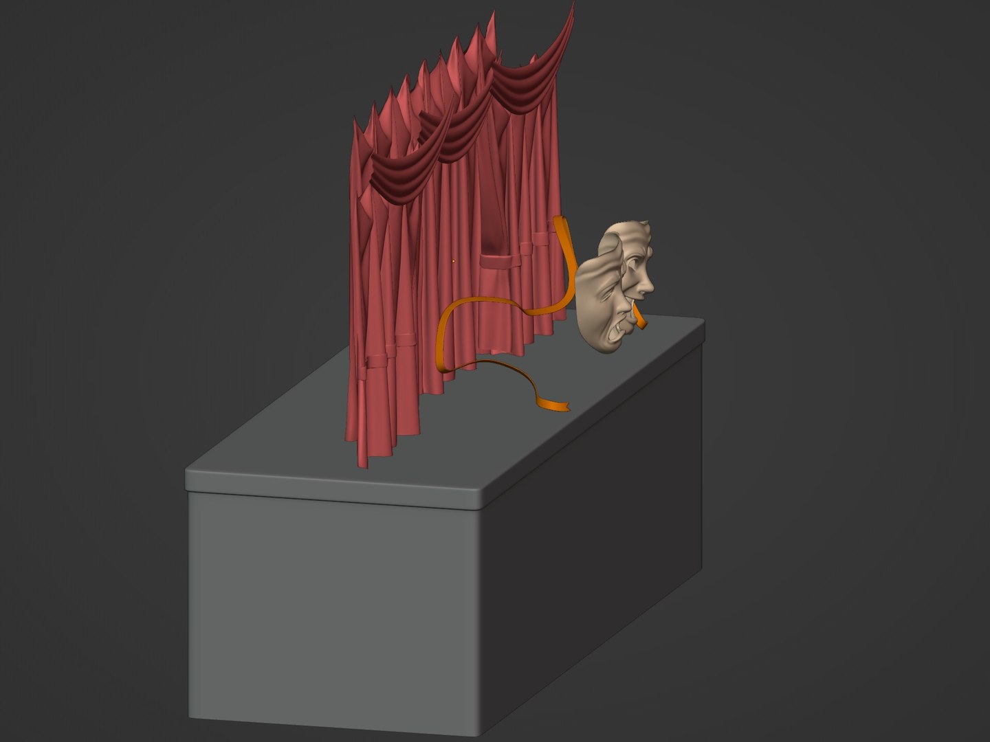 Theater Masks 3D Model - TurboSquid 2106506