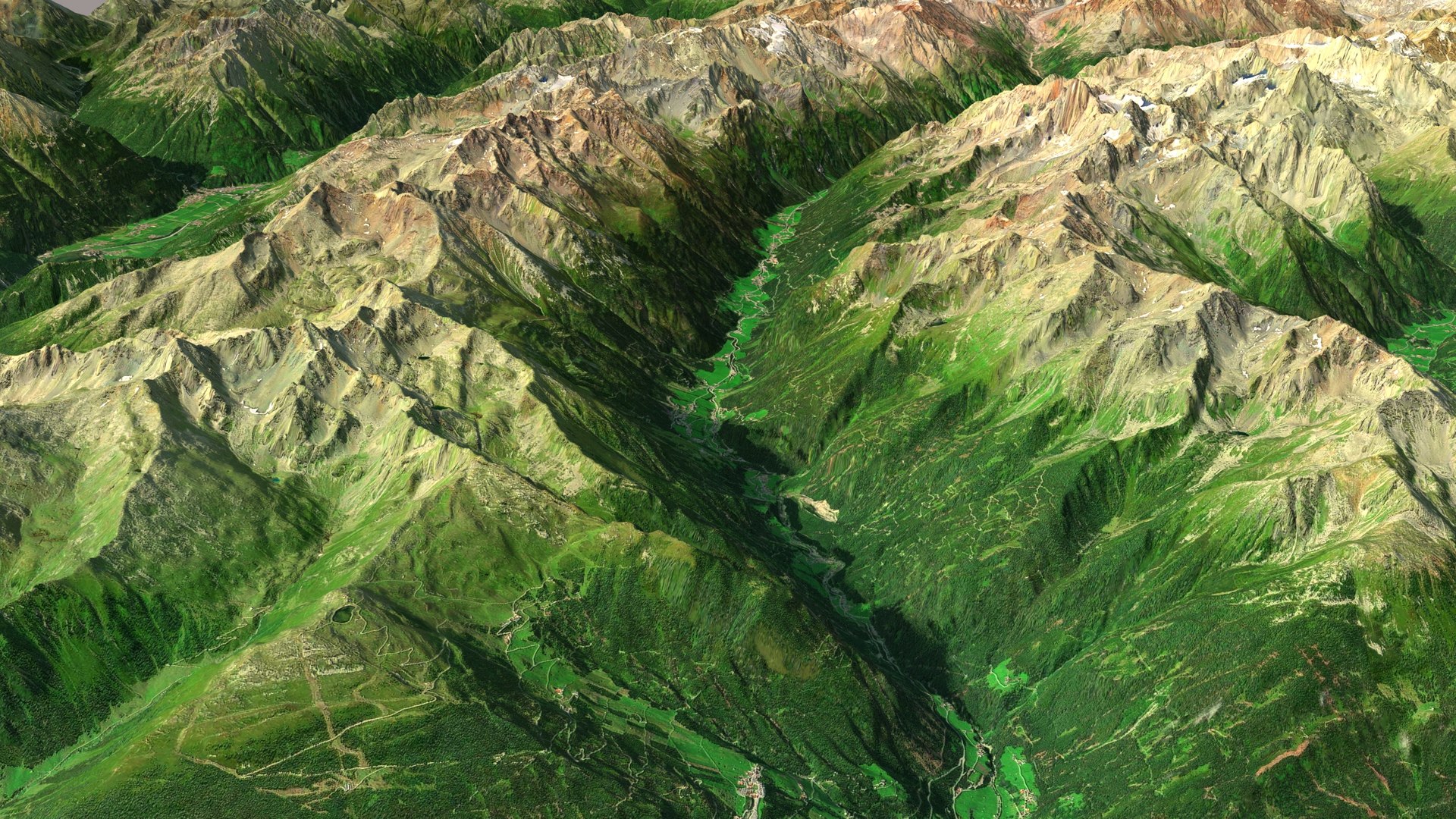 3D Austrian Mountains - TurboSquid 2001234