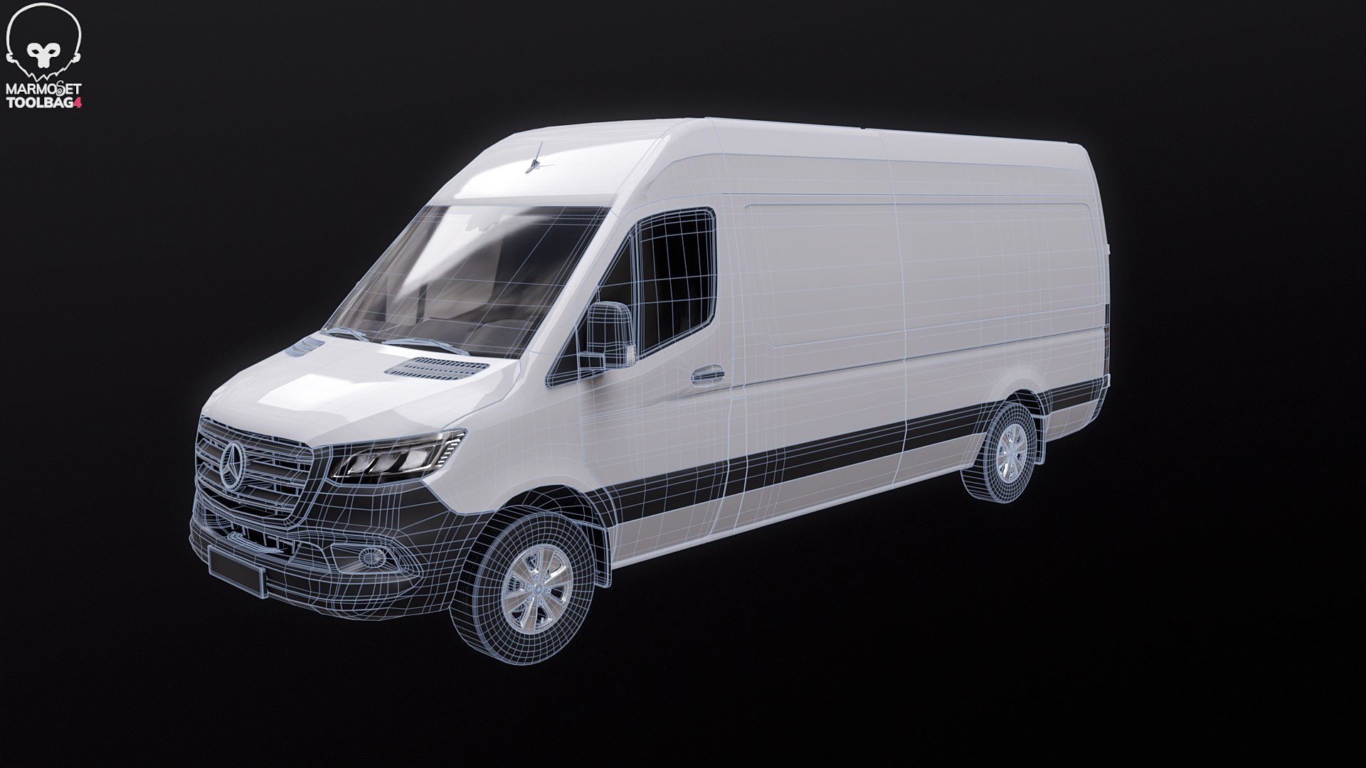 Mercedes Sprinter High Roof Long 3D Model - TurboSquid 2289272